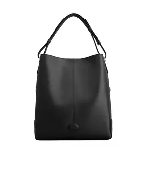 TOD'S Logo Shoulder Bag - Black