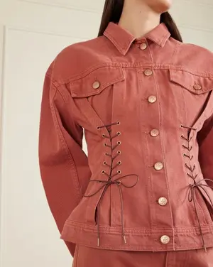 Ulla Johnson Lace-up Detail Tailored Jacket