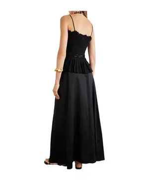 Ulla Johnson Pleated Crochet-trimmed Ribbed Jersey Tank