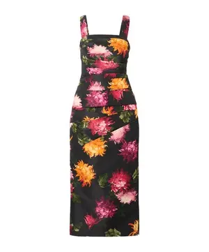 Carolina Herrera Draped Printed Dress