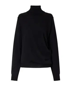 Magda Butrym Gathered Wool Turtleneck