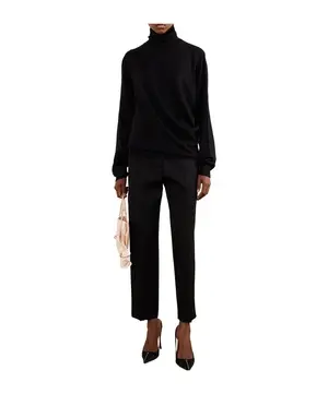 Magda Butrym Gathered Wool Turtleneck