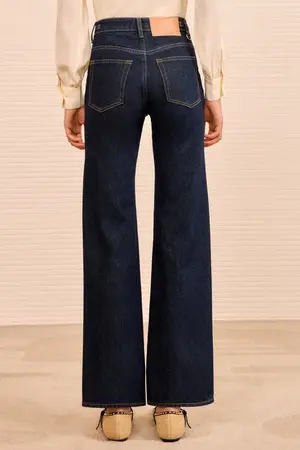 Ulla Johnson Agatha Straight Leg Pintuck Jeans