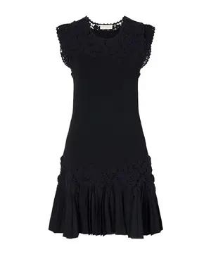 Ulla Johnson Crochet-trimmed Ribbed Mini Dress