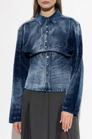 DIESEL® De-sindi-fsj Cropped Denim Shirt