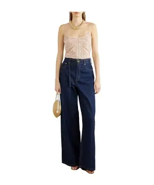 Ulla Johnson Mollie Crochet And Tulle Top
