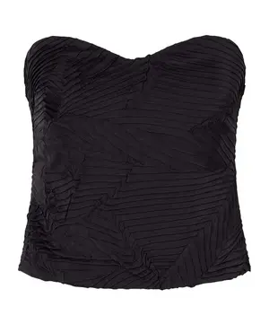Ulla Johnson Heleen Cropped Satin Tank - Black