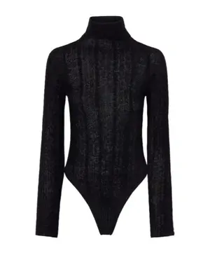 HAIKURE Solidcolor Longsleeve Knit Bodysuit