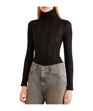 HAIKURE Solidcolor Longsleeve Knit Bodysuit