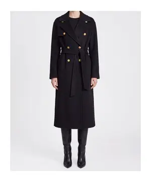Alberta Ferretti Long Sleeved Belted Coat
