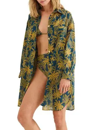 ERES Tropicalprint Longsleeve Mini Dress