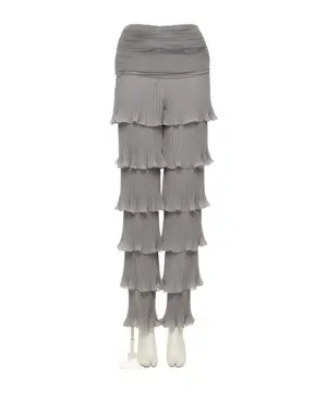 Valentino Garavani Georgette Tiered Ruffle Trousers - No