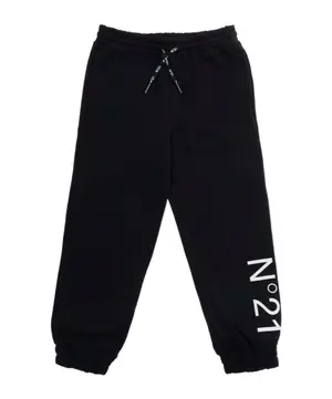 N.21 Logo Print Elasticated Hem Trousers