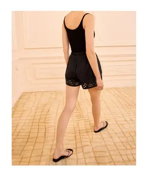 Ulla Johnson Eyelet Detail Drawstring Shorts