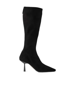 AQUAZZURA Solid Color Suede Knee-boots - Black