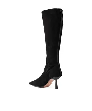 AQUAZZURA Solid Color Suede Knee-boots