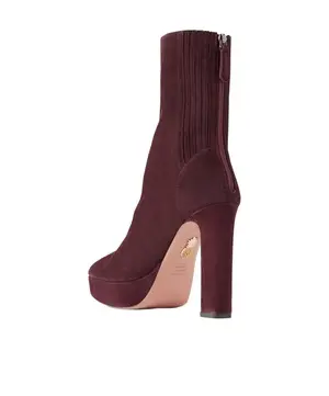 AQUAZZURA Solid Color Suede Ankle Boots
