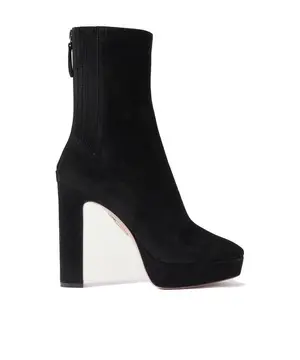 AQUAZZURA Suede Platform Ankle Boots