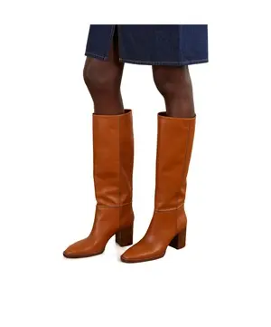 GIANVITO ROSSI Solid Leather Knee Boots
