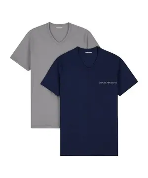 Emporio Armani Two-pack Of Core Logoband Jersey Loungewear T-shirts - Multicolored