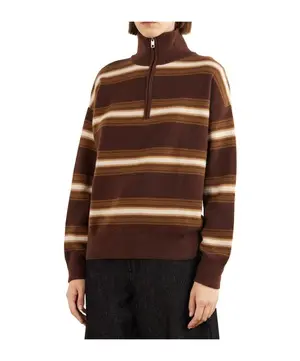 Staud Striped Cashmere Turtleneck Sweater