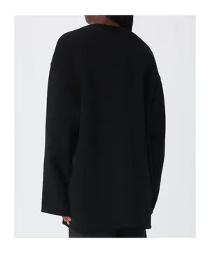 Alberta Ferretti Long-sleeved Coat With Round Neck And Front Button Fastening