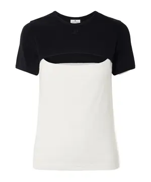 COURREGES Color-block Cut-out T-shirt