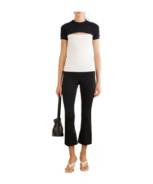 COURREGES Color-block Cut-out T-shirt