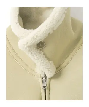 Auralee Long Sleeve Shearling Casual Jacket
