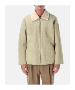 Auralee Long Sleeve Shearling Casual Jacket