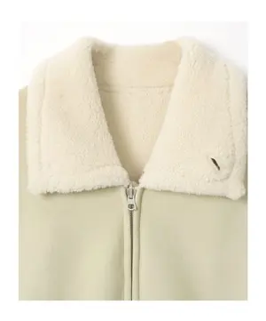 Auralee Long Sleeve Shearling Casual Jacket
