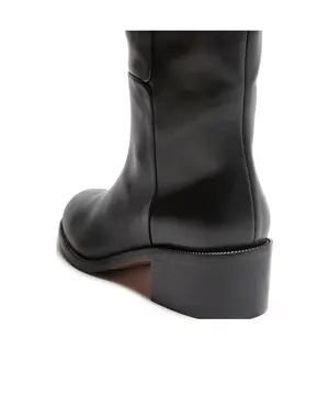 AQUAZZURA Round Toe Block Heel Boots