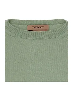 TWINSET Ribbed Hem Knitted Sweater