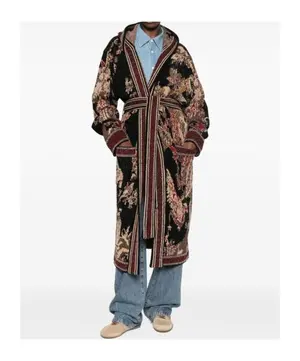 Etro Jacquard-knit Belted Cardigan