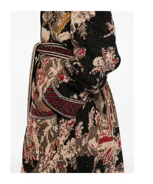 Etro Jacquard-knit Belted Cardigan