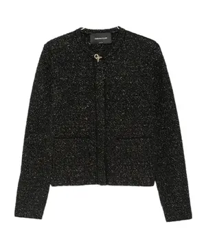 Fabiana Filippi Knitted Metallic-thread Casual Jacket