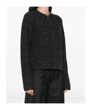 Fabiana Filippi Knitted Metallic-thread Casual Jacket