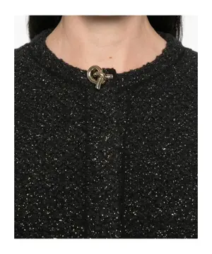 Fabiana Filippi Knitted Metallic-thread Casual Jacket