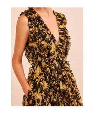 Ulla Johnson Botanical Print Sleeveless Maxi Dress