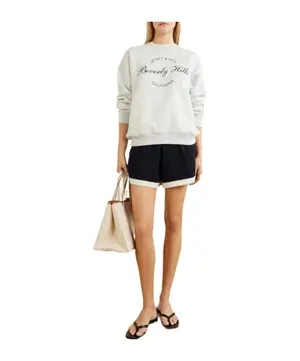 SPORTY  RICH Printed Cotton Sweatshirt