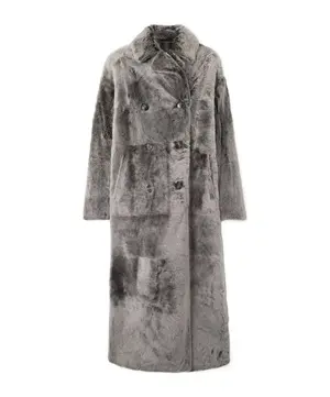 YVES SALOMON Double-breasted Shearling Coat