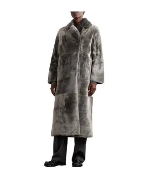 YVES SALOMON Double-breasted Shearling Coat