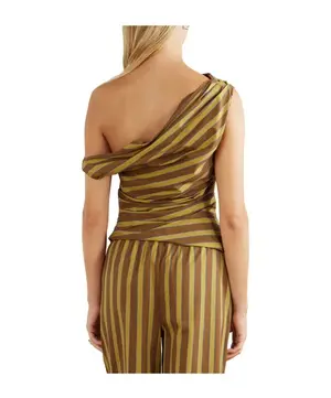 Staud Phare Striped Cotton-blend Poplin Blouse