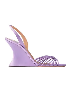 AQUAZZURA Satin Wedge Sandals - No