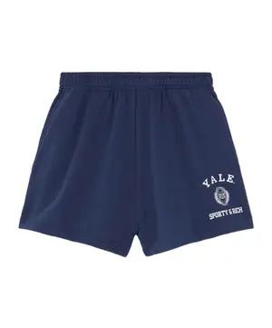 SPORTY  RICH Sporty & Rich Yale Athletic Sweat Shorts