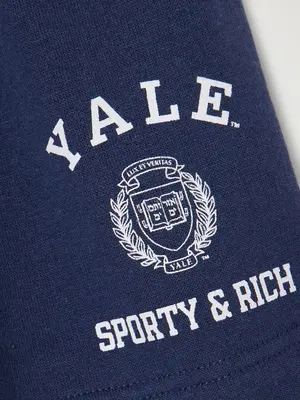 SPORTY  RICH Sporty & Rich Yale Athletic Sweat Shorts
