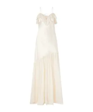 Ulla Johnson Ruched Silk Maxi Dress