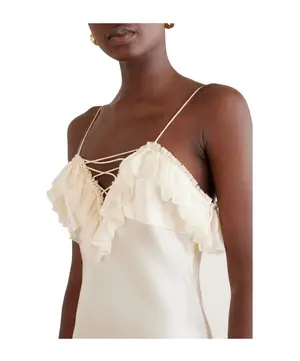 Ulla Johnson Ruched Silk Maxi Dress