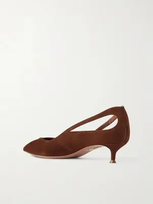 AQUAZZURA Cut-out Suede Pumps
