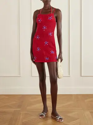 Staud Spaghetti Strap Mini Dress